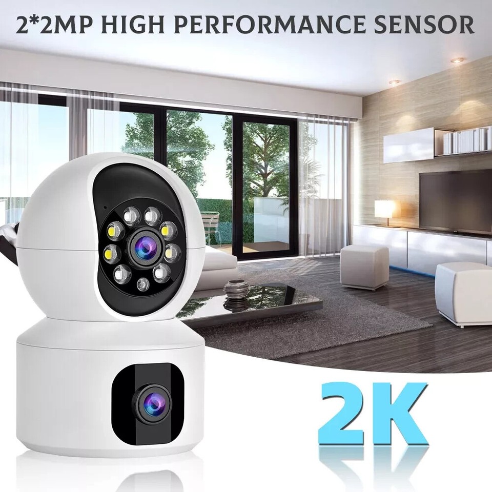 ICSee 4MP Dual Lens WiFi IP Camera Wired indoor CCTV PTZ Home Security ...