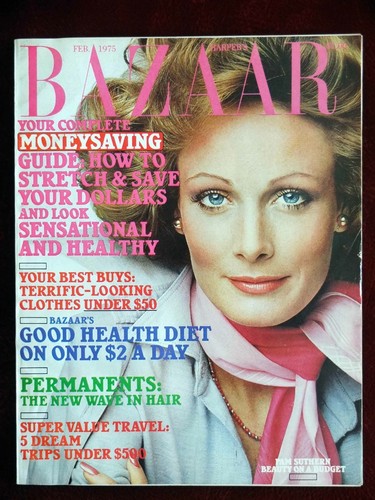 Harper's Bazaar Magazine ~ February 1975 ~ Pam Suthern Marisa Berenson ...