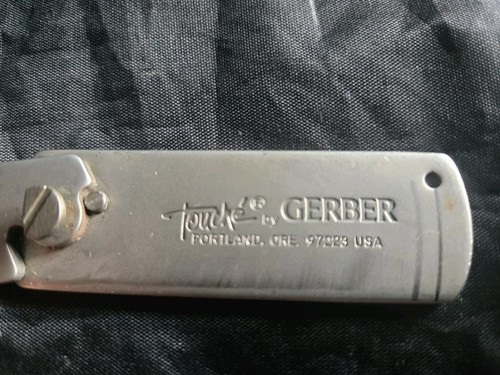 Vintage GERBER TOUCHÉ Blade and backing plate Buckle Knife parts | eBay