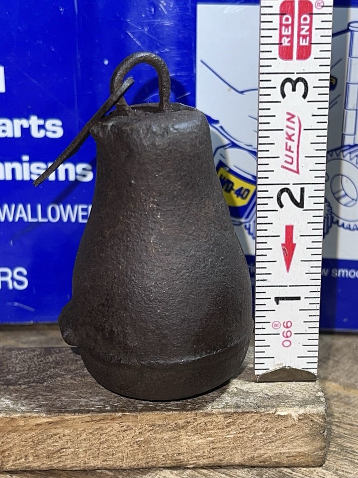 ANTIQUE VINTAGE CAST IRON BELL / PEAR SHAPED SCALE CLOCK COUNTER WEIGHT ...