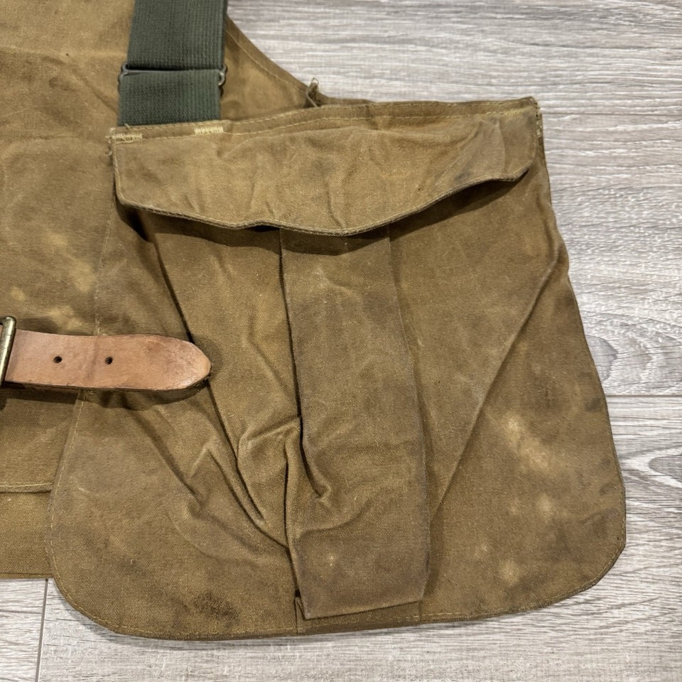 Filson Canvas Tin Cloth Waxed Upland Vest Style 30 Bird Bag Hunting Vtg ...
