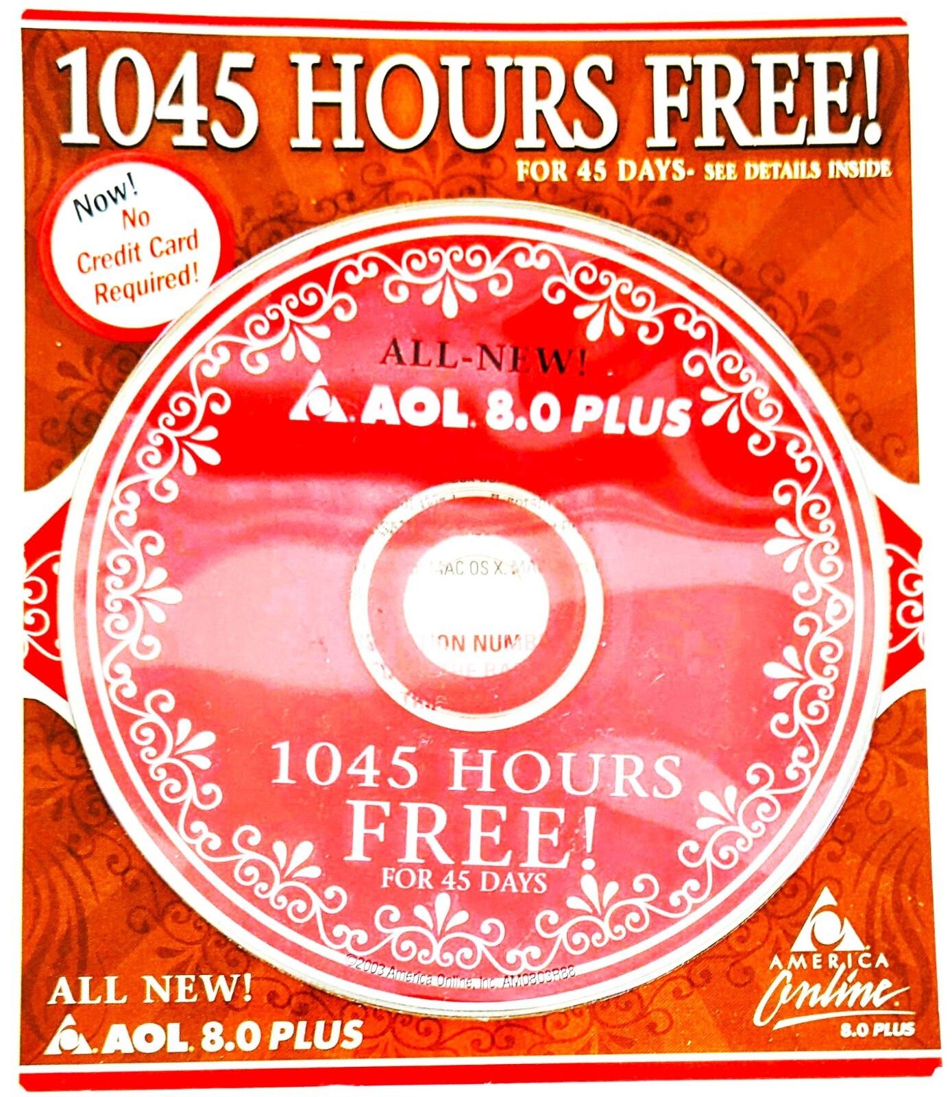 ORNATE America Online Collectible / Install Disc, AOL CD v8.0 Plus ...