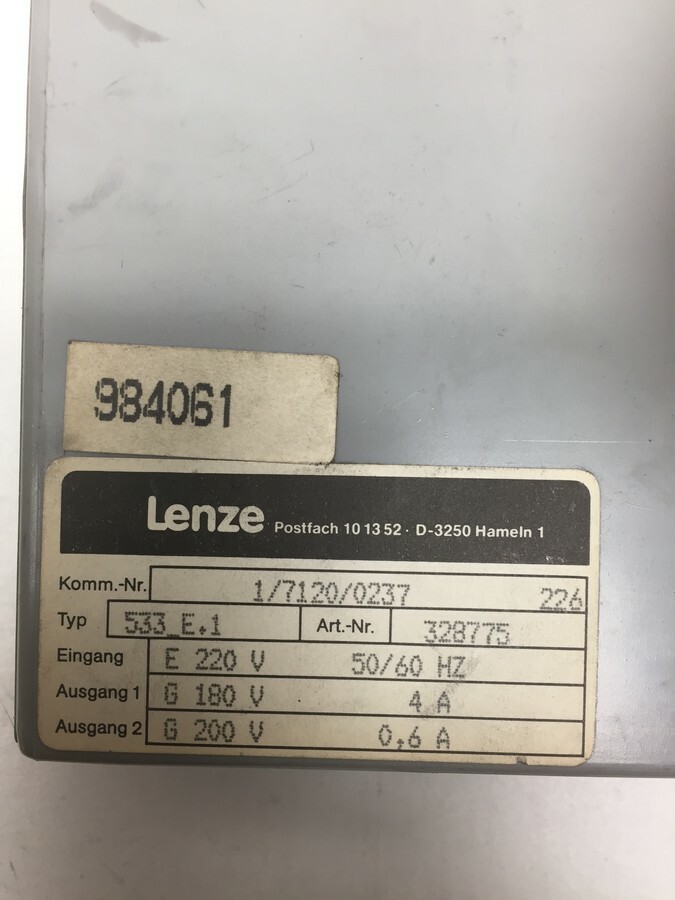 MINT CONDITION Lenze EVD533-E Speed Controller (W/S | eBay