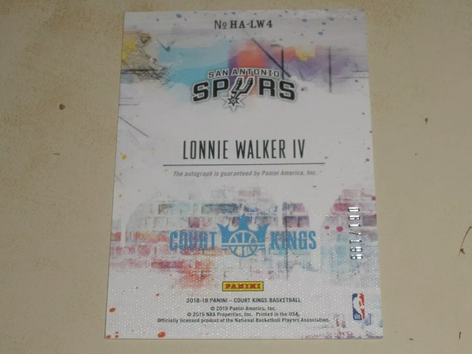 2018-19 Panini Court Kings Heir Apparent Autograph Auto Lonnie Walker ...