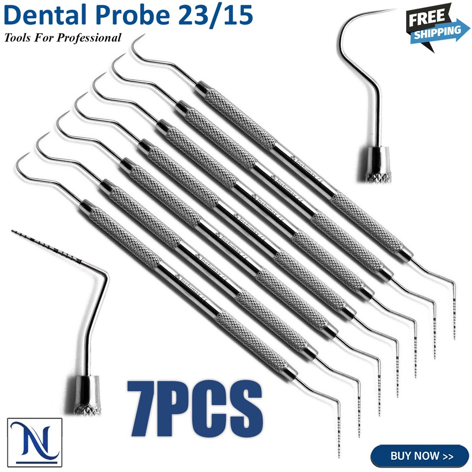 Dental Perio Explorer 23 Probe UNC 15 Color Marking Diagnostic Double ...