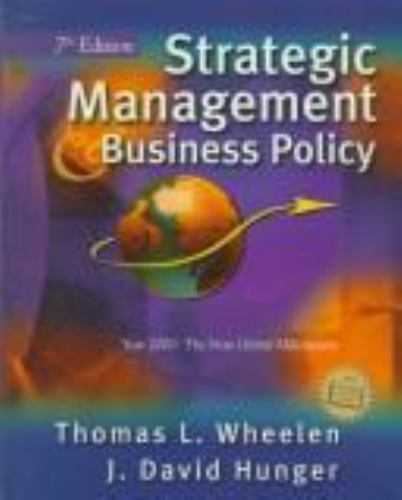 Strategic Management and Business Policy by Thomas L. Wheelen (1999 ...