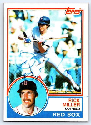 1983 Topps Rick Miller #188 Autograph / Signed in person Boston Red Sox ...