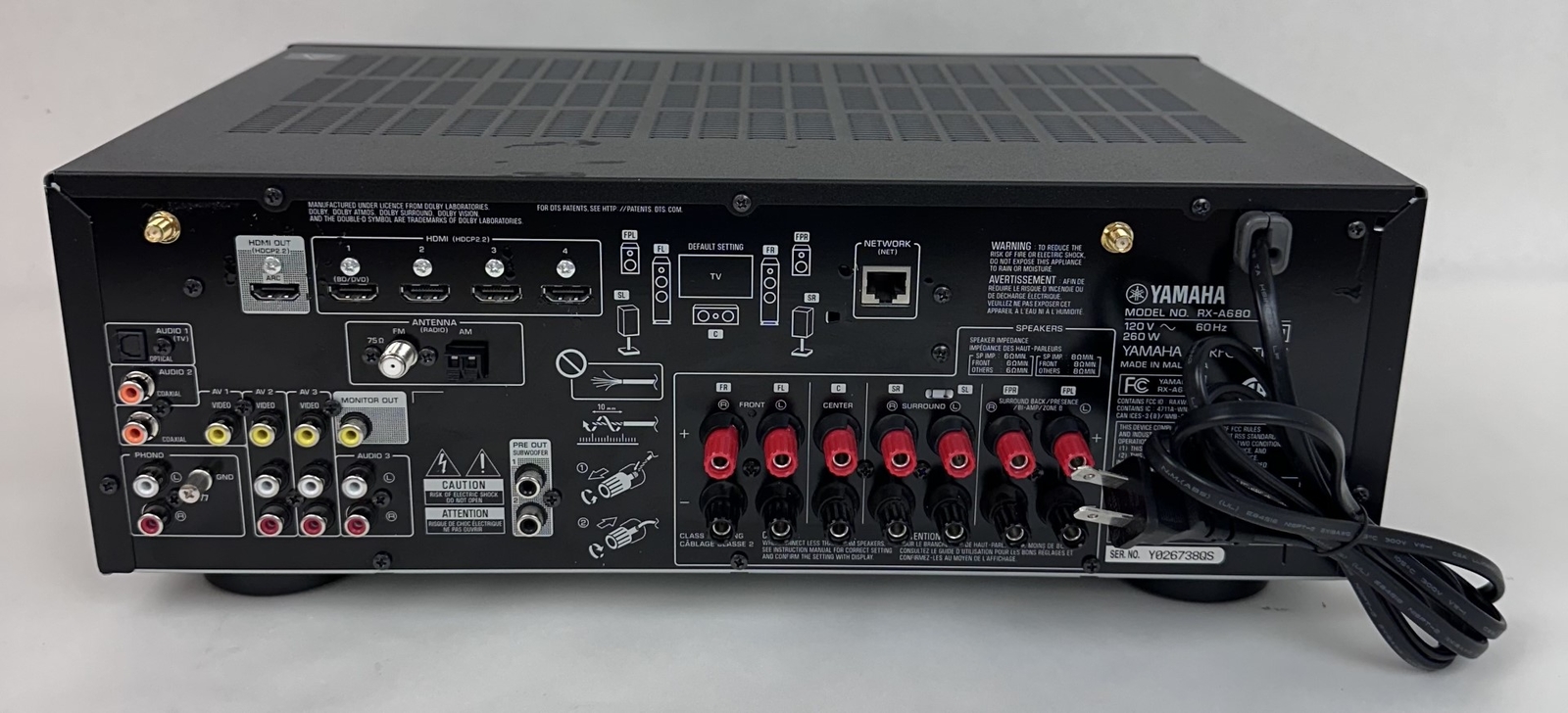 Yamaha AVENTAGE RX-A860 7.2 Channels 4k Ultra HD AV Receiver With HDR ...
