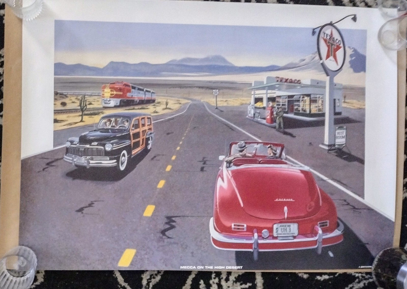 Vintage “Travels with Texaco” Poster #1 Starmart Oil Memorabilia Road ...