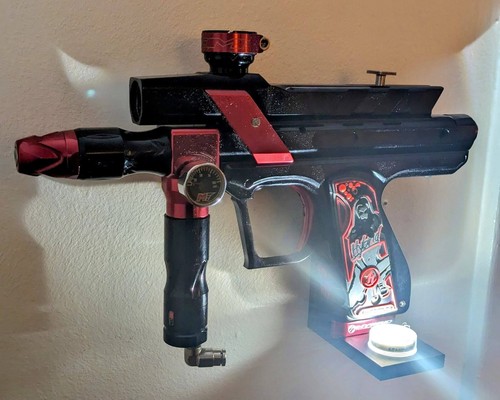 Custom CNC 6160 paintball marker gun LED wall mount stand display ...