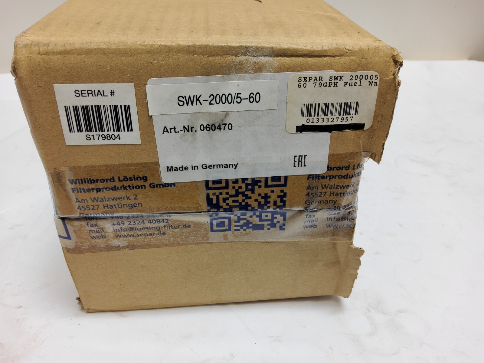 New SEPAR FILTER SWK 2000-5-60 SWK 2000-5-50 Fuel Seperator Diesel | eBay