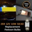 2 x 269 Car Bulbs Number Plate Interior Festoon Light 12V 10W S8.5D ...