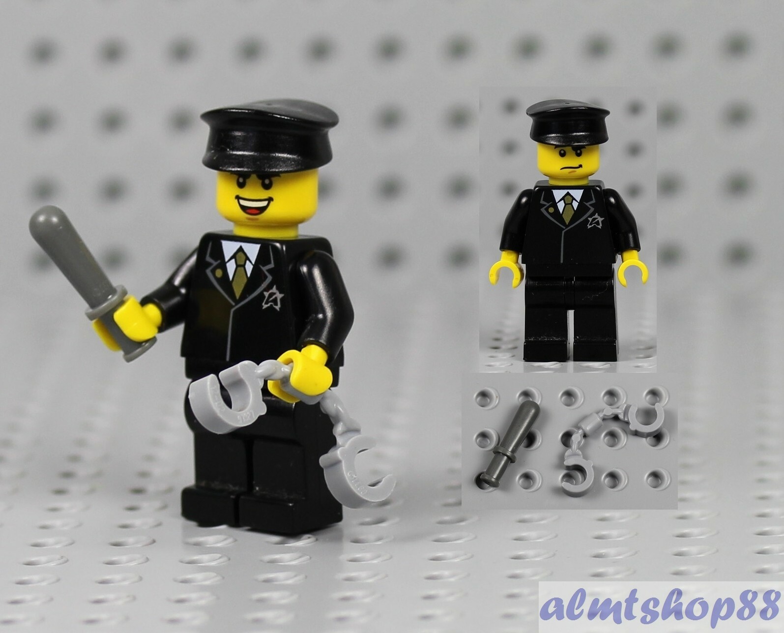 LEGO - Policeman Constable w/ Billy Club & Handcuffs Street Cop Series ...