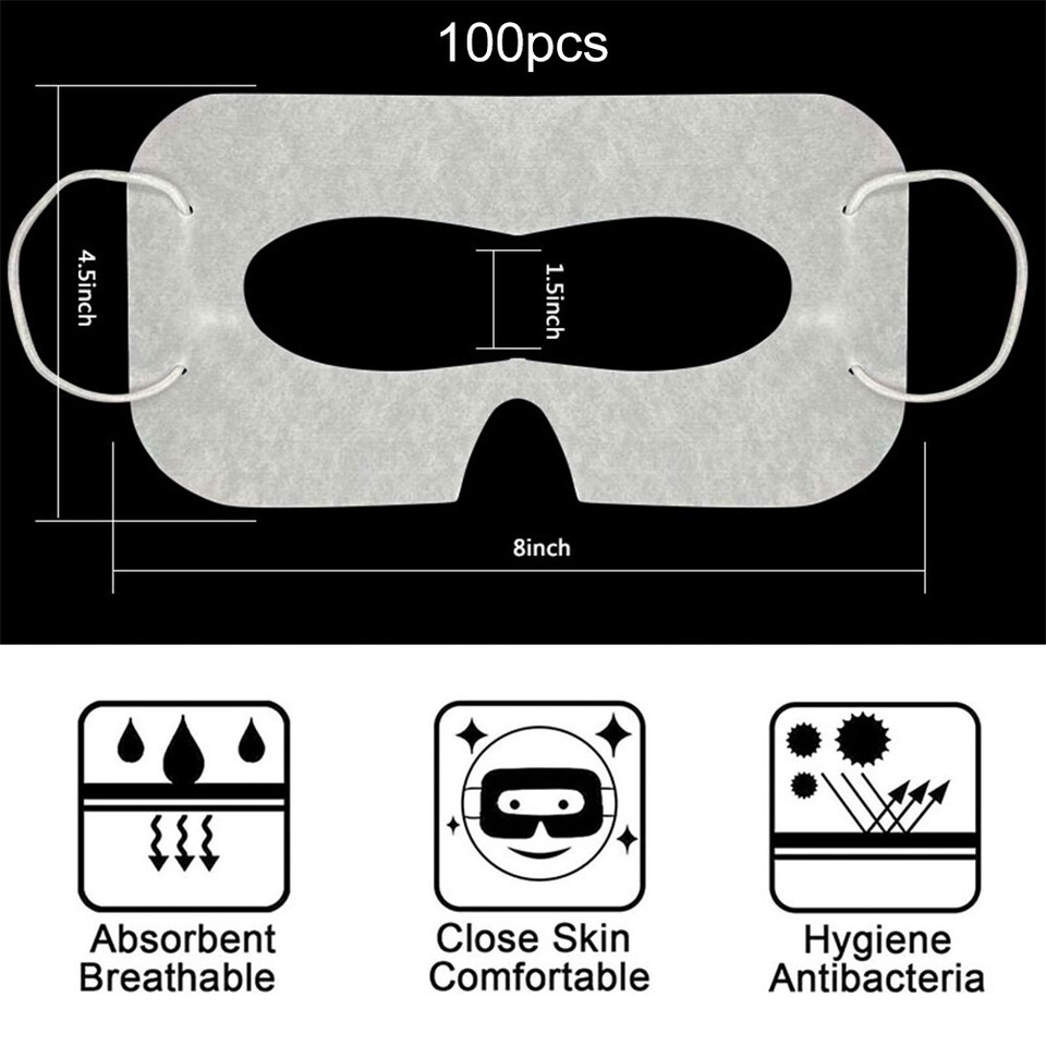 100Pcs Disposable VR Mask Sweat Guard Breathable VR Eye Covers for Meta ...