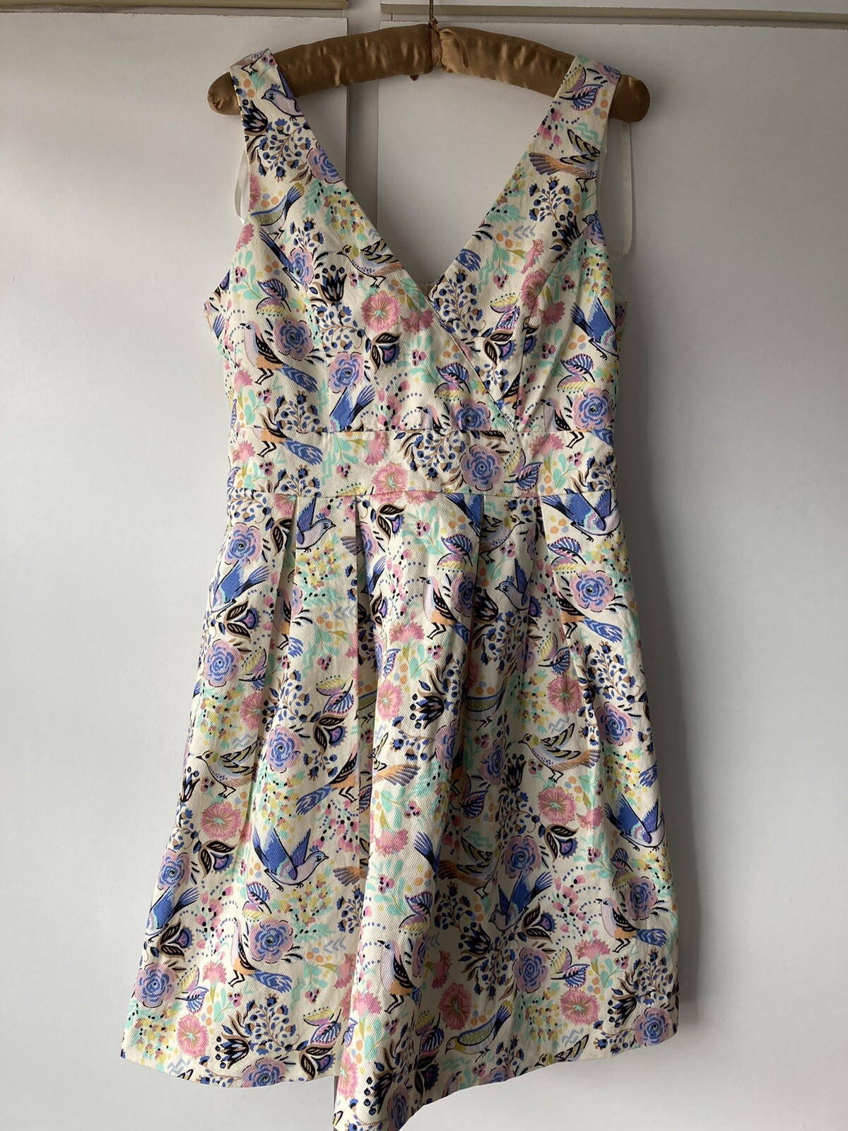 Monsoon Fusion Summer Dress Folk Floral Bird Boho 12 … - Gem
