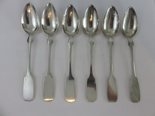 6pc Antique German 750 Silver Teaspoons 1863 Five O'clock Spoons 12 ...