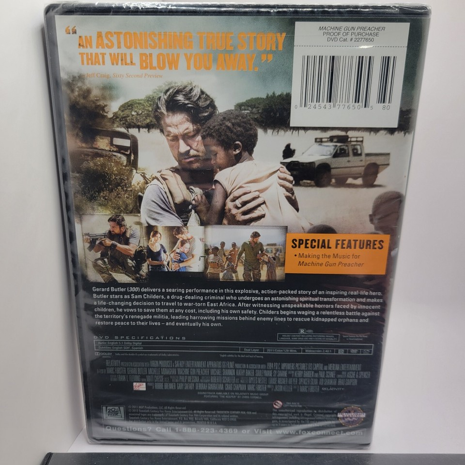 Machine Gun Preacher - (DVD Widescreen 2011) Gerard Butler - Brand New ...