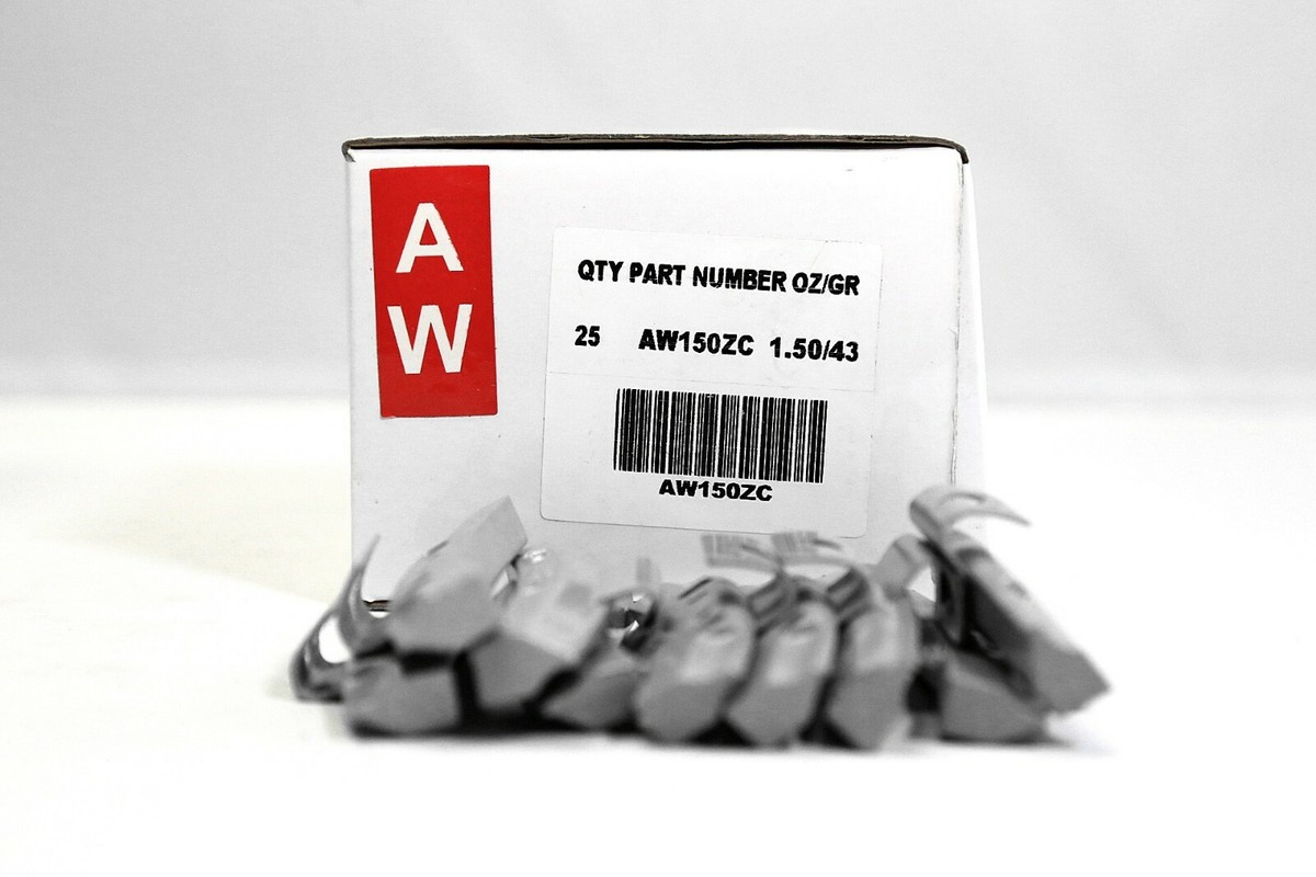 Wheel Weights Clip On 25 Wheel Weights 25 Oz Zinc AW Clip On Wheel ...