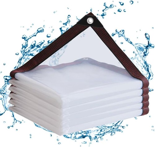 Clear Tarps with Grommets 4x6ft,Heavy Duty Waterproof tarp-4x6ft ...