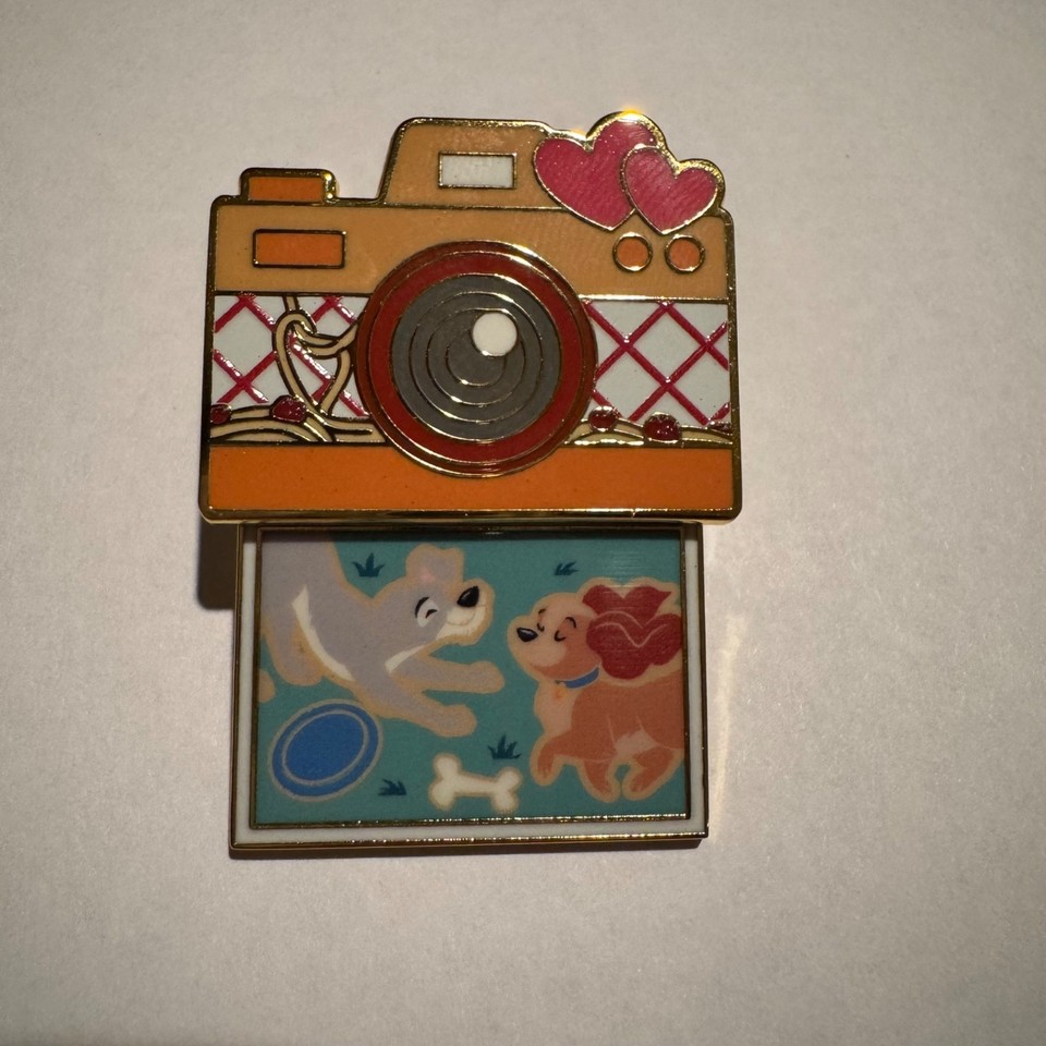 Lady and the Tramp Disney Cats & Dogs Camera Sliding Blind Box Pin ...