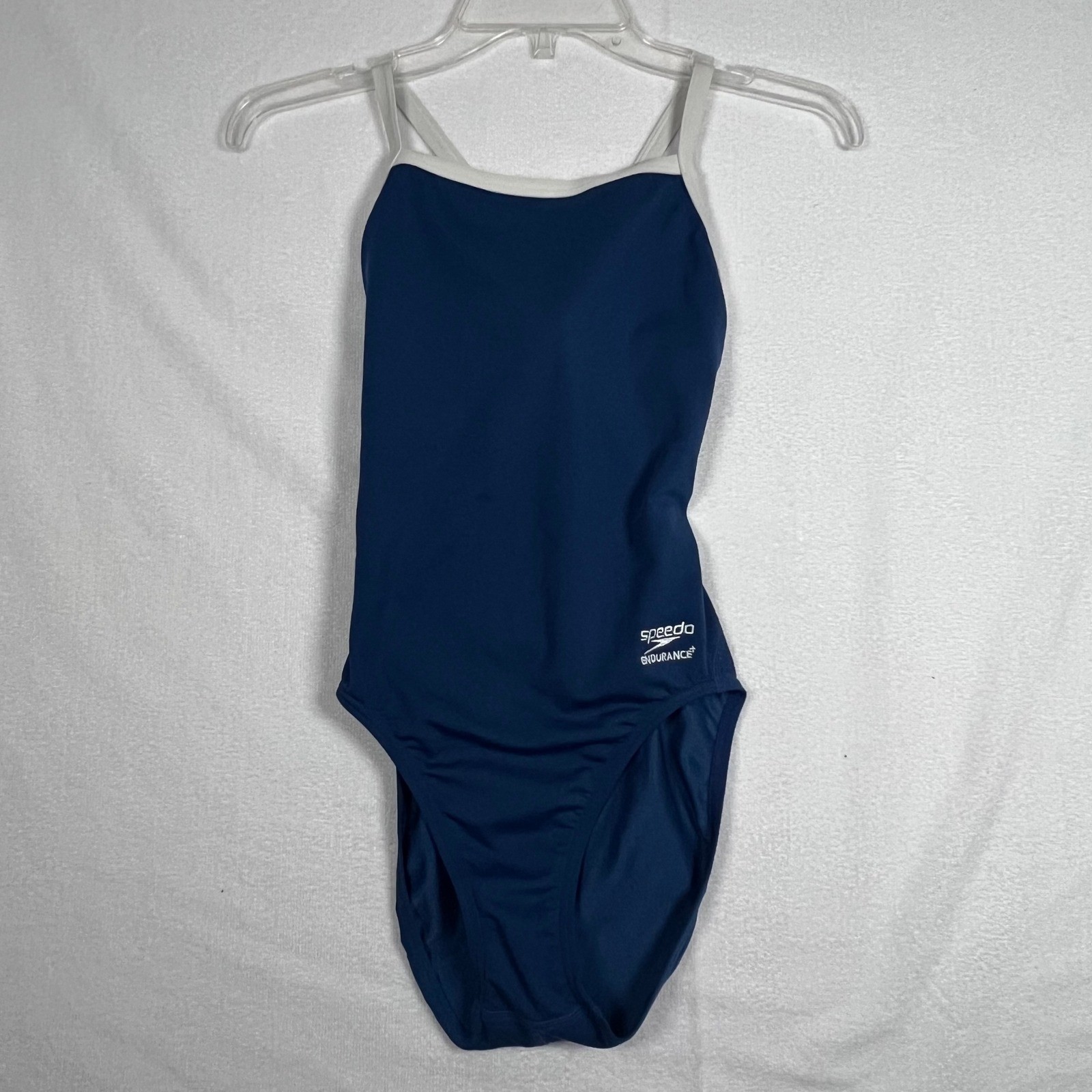 Speedo Endurance+ Navy Blue Swimsuit Athletic One Pie… - Gem