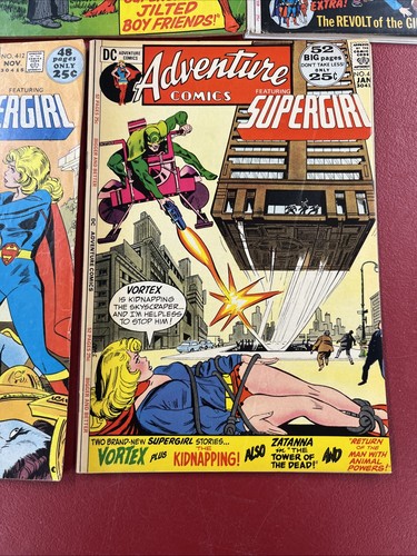 (5) DC Vintage Adventure Comics Lot! #378-412 Mid Grade Supergirl 1969 ...
