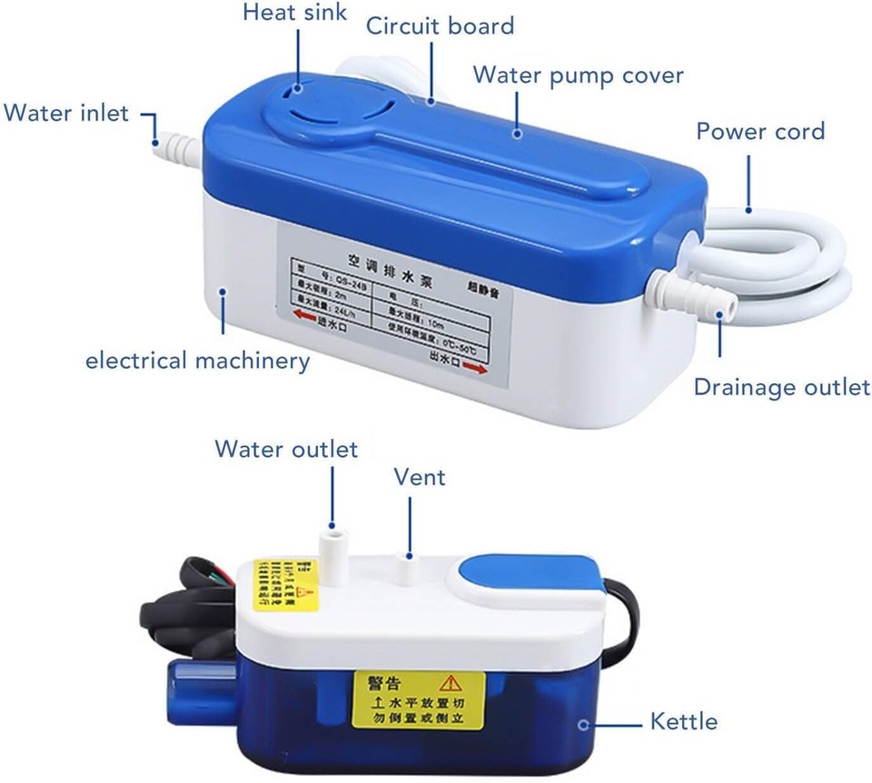 Automatic Mini Split AC Condensate Pump Condensation Removal For Air ...