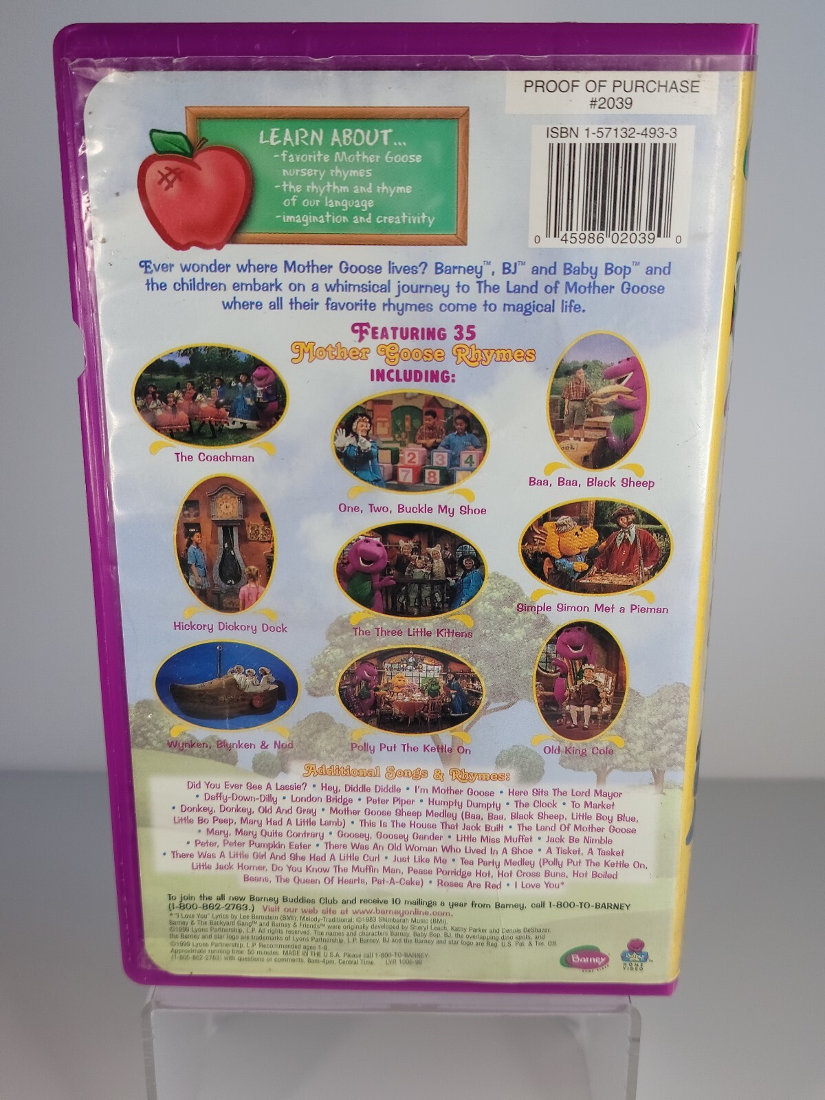 Barney Rhyme Time Rhythm VHS Video Tape | Grelly USA