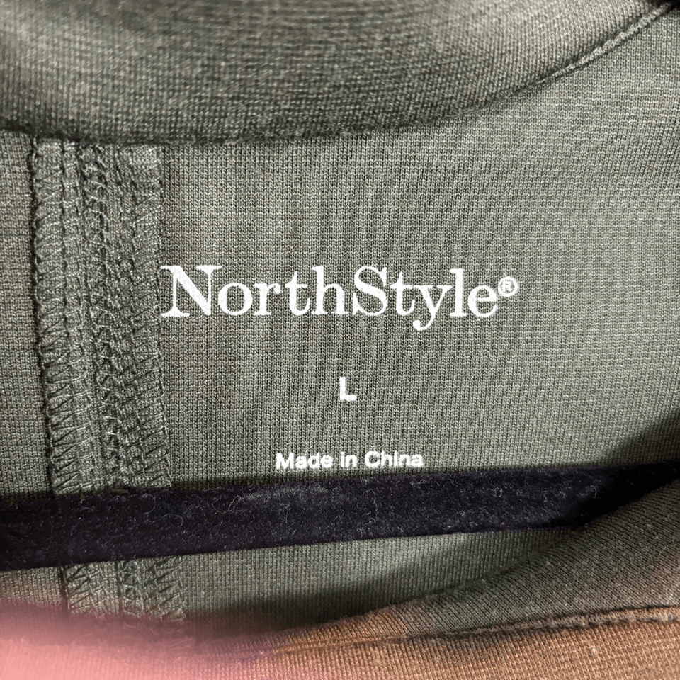 Ladies NorthStyle Brand Army Green Button Collar Shift Dress Size Large ...