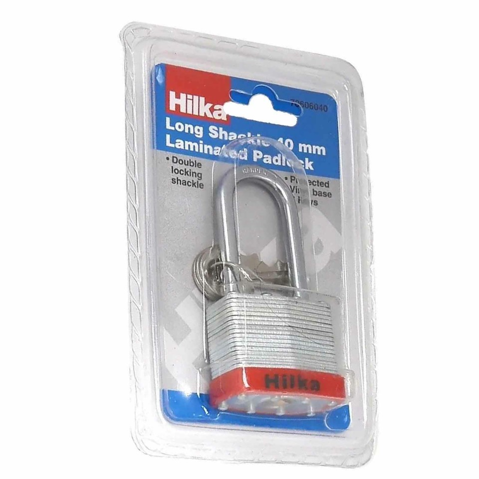 40mm Long Shackle Heavy-duty Laminated Steel Padlock 3 Key Shed | eBay