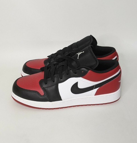 Air Jordan 1 Low Bred Toe GS 553560-612 Size 7Y Womens Size 8.5 | eBay