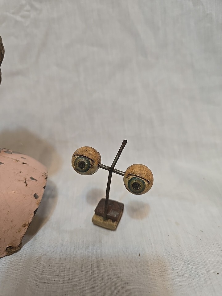 Vintage Metal doll head from Germany Minerva Civil War Era 1865 Tin ...