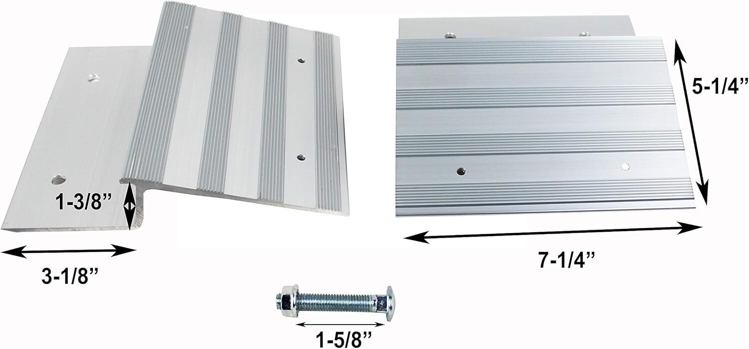 Aluminum Ramp Top Kit for 2" x8" Boards - 1400 lbs Capacity & Non-Skid ...