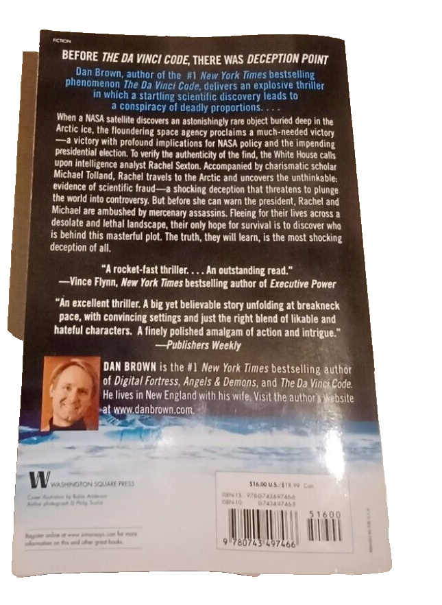 Deception Point by Dan Brown (2006, Trade Paperback) 9780743497466| eBay