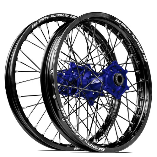 Yamaha YZ250 2002 - 2023 SM Pro MX SNR Wheel Set 21/19 Black Rims Blue ...