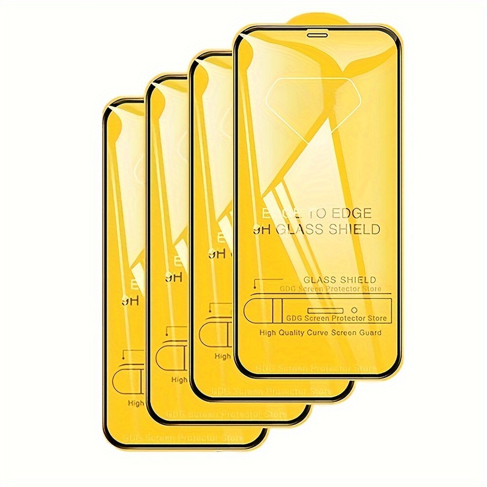 9D Tempered Glass Screen Protector For iPhone 16 Pro Max 15 14 ...