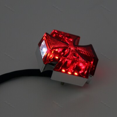 Classic Maltese Cross Tail Light LED For Suzuki For Harley 3-wire New ...