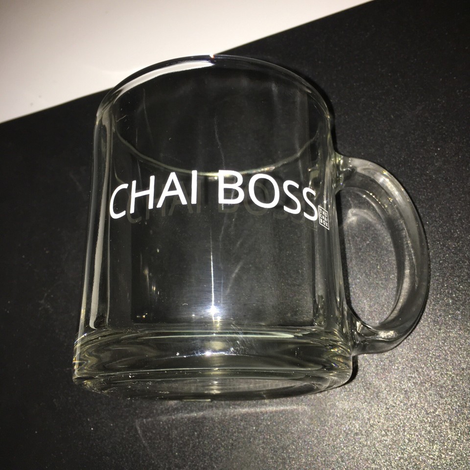Chai Boss Glass Glass Mug The Chai Box EUC | eBay