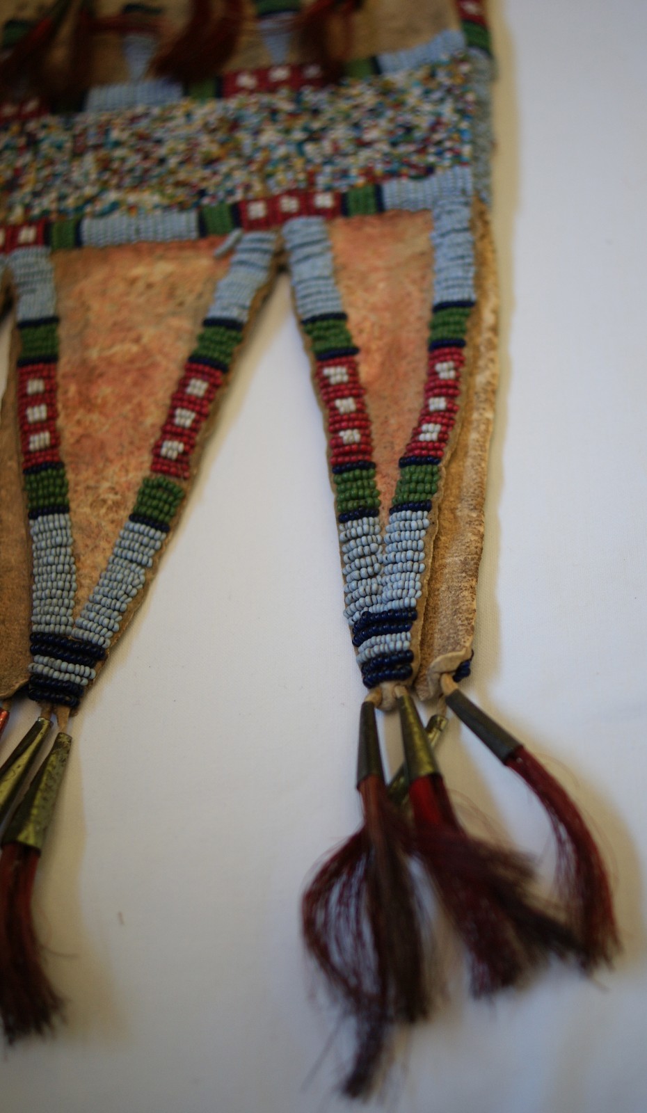 1890's Crow Indian Three Tab Style Beaded Pipe Bag W/Tin Cones Sewn On ...