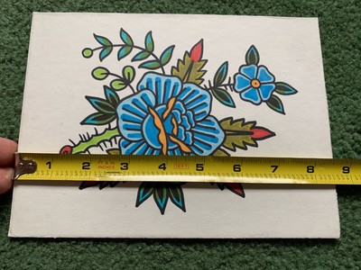 American Traditional Flower Tattoo Flash