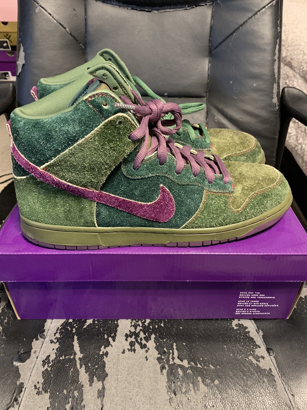 Nike SB Skunk Dunk size 13 420 dog walker widow hemp cheech chong blue ...
