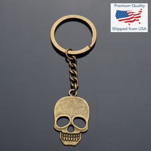 Skeleton Grinning Teeth Skull Bone Pendant Flat Charm Keychain Key ...