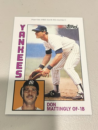 2022 Topps Update Series Box Topper Don Mattingly 1984 #8 New York ...