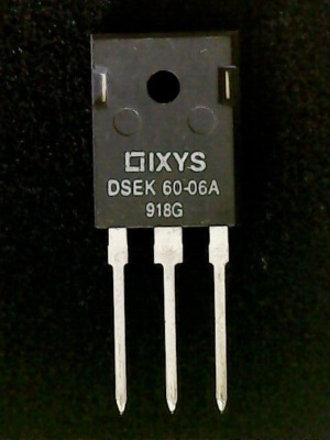 DSEK60-06A - IXYS Dual Fast Recovery Diode 60A (2X30A) 600V CC (TO-247 ...