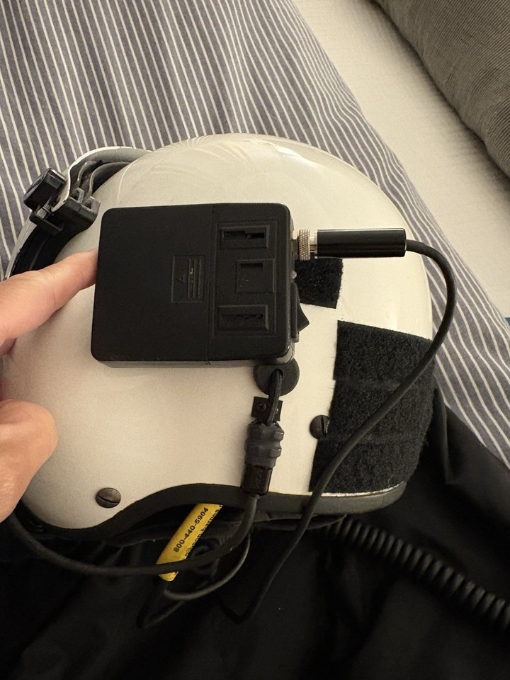 Gentex SPH-5 REG White Flight Helmet with Dual Visor, Bose ANR, and NVG ...