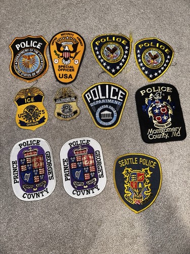 Police Patch Collection Set of 11 Assorted Law Enforcement Patches ...
