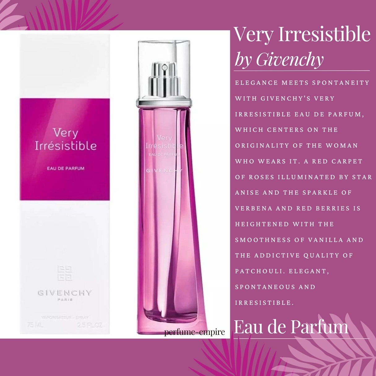 VERY IRRESISTIBLE by Givenchy 2.5 oz EDP Perfume For women New in Box ...
