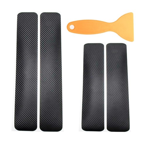 4PCS Black Rubber Door Scuff Sill Cover Panel Step Protector For Car ...