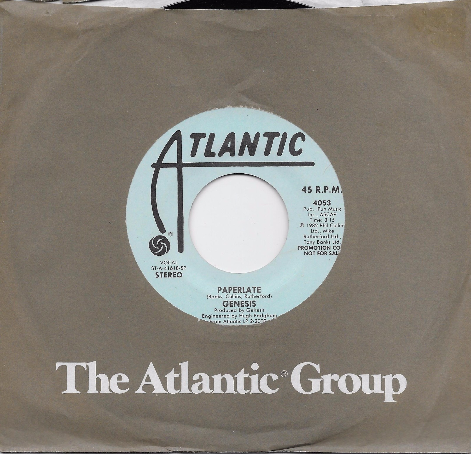 GENESIS Paperlate rare promo 45 | eBay