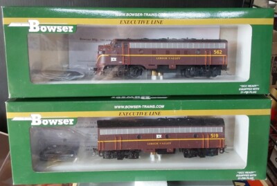 Bowser HO Scale F-7 F7 AB Lehigh Valley Diesel Locomotive Engine w/DCC ...